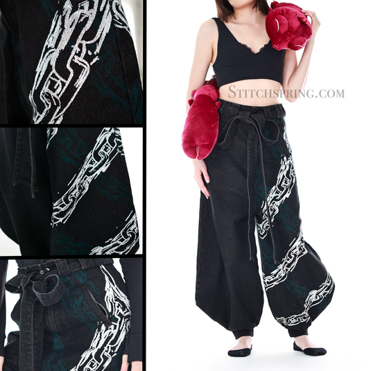 Harem Pants Preorder | Subtle Japanese Pants | Chain Pants – Stitch Spring